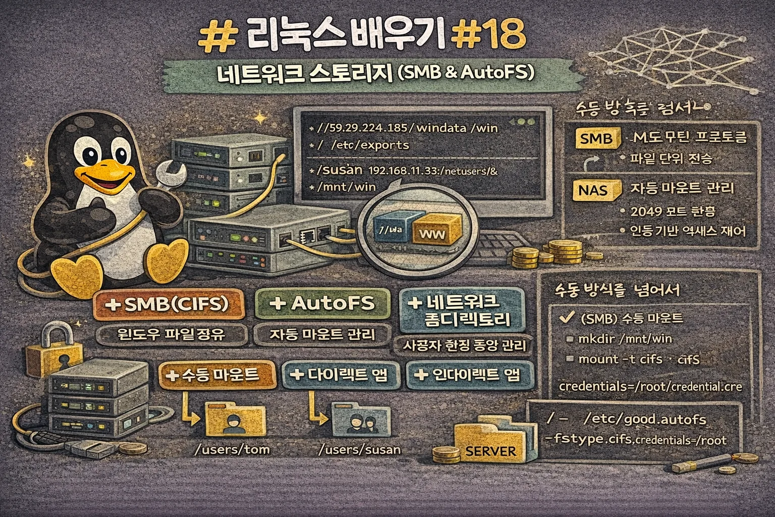 리눅스 배우기 #18 – SMB(CIFS)와 AutoFS로 네트워크 스토리지 사용하기 | RxNovx Blog